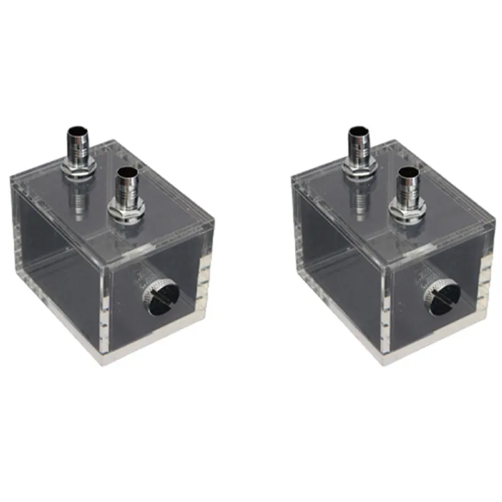 2X New 200Ml Acrylic Water Tank Cooler Water Cooling Radiator Pc Cpu ...