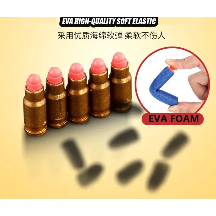 Soft Bullet For Blaster Toy Gun Refill Round Bullets & Suction Head ...