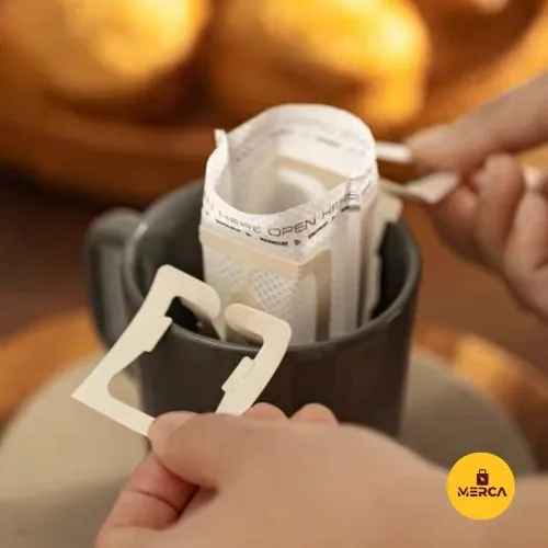 MERCA 50pcs Coffee drip bag empty Coffee paper filters Coffee drip ...