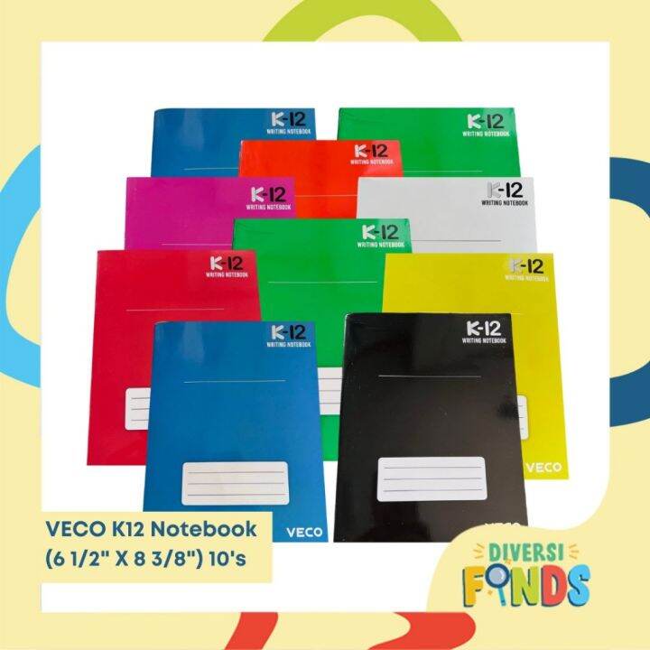 VECO K-12 Grade 1 and 2 - Thick Paper Color Coding WRITING Notebook 6 1 ...