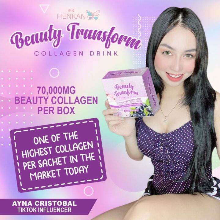 Henkan Beauty Transform Collagen + Slimming Drink 10sachets per box ...