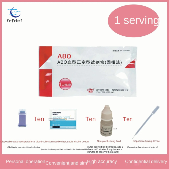 RhD Panda Blood Type Test Card ABO General Screening Paper Accurate and ...