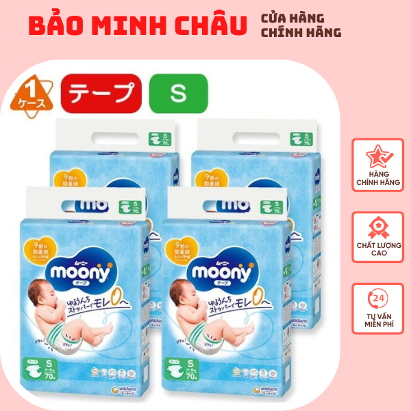 FREESHIP 50K Tã Bỉm Moony Xanh Nhật Tiêu Chuẩn/ Cộng Miếng Đủ Size DÁN ...