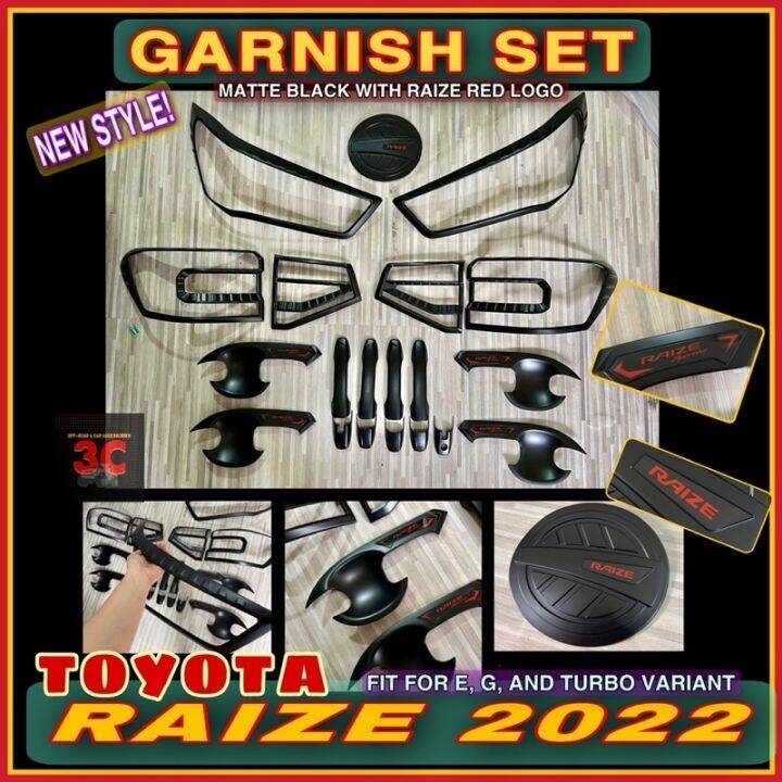 TOYOTA RAIZE 2022 GARNISH SET (NEW STYLE) steering wheel roof rack ...