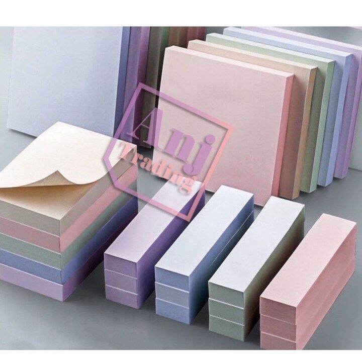 100 sheets 4 IN 1 3x2" 3x3" Aesthetic Pastel Sticky Notes School and ...