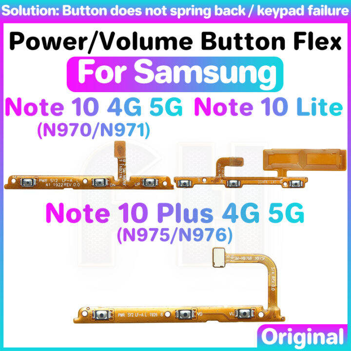 Power Volume button flex For Samsung Galaxy Note 10 Lite Plus 4G 5G N970 N971 N975 N976 Switch ...