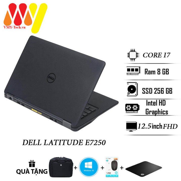 Laptop Dell Latitude 7250, E7250 cấu hình cao Core i7 mỏng nhẹ zin lướt ...