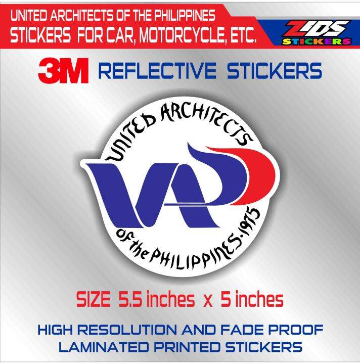 uap united architects logo customized printed laminated 3M reflective ...
