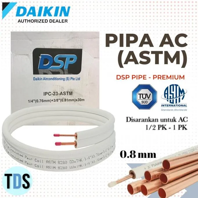 PIPA AC Daikin DSP 1/4 - 3/8 (AC 0,5 PK - 1 PK) | Lazada Indonesia