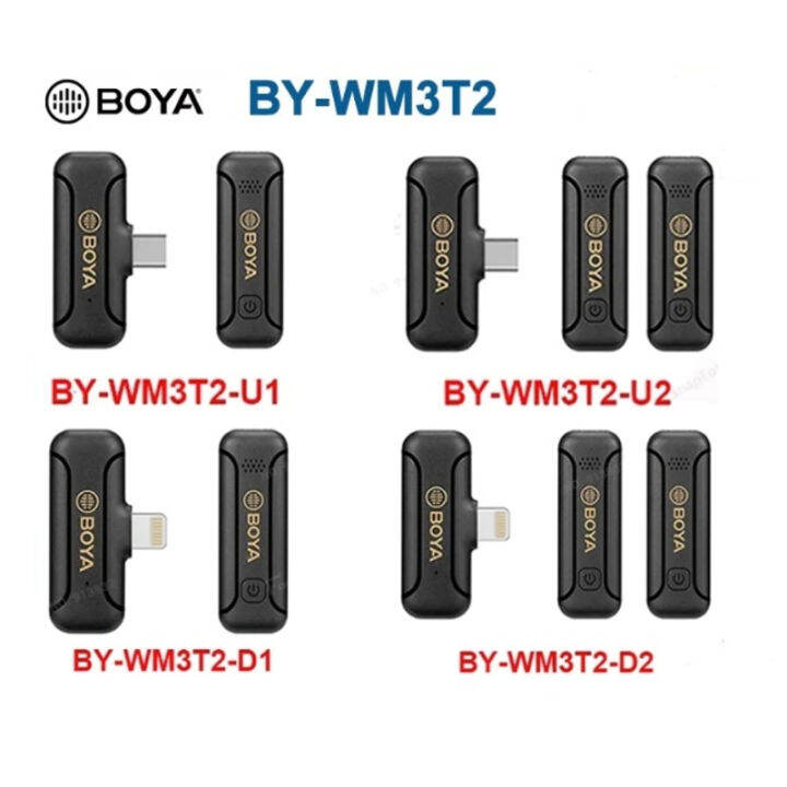 BOYA BY-WM3T2 Series D1 D2 U1 U2 Professional Mini TRS 2.4GHz Wireless ...