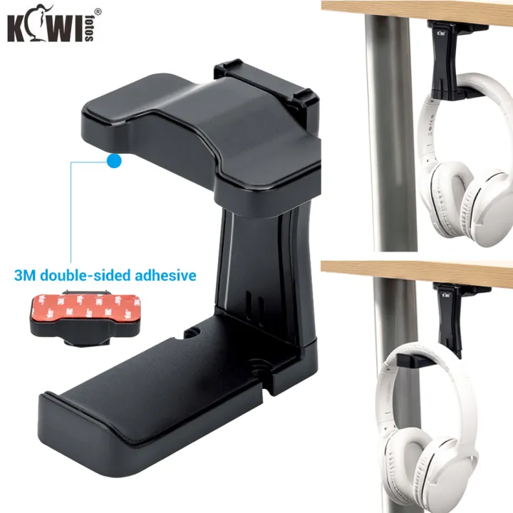 Kiwifotos Adjustable 3M Adhesive Mount Headphone Holder Hook Earphone ...