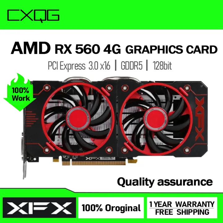 USED XFX RX 560 4GB Graphics Cards 128Bit GDDR5 RX 560D Graphics Cards for AMD RX 560 series VGA ...
