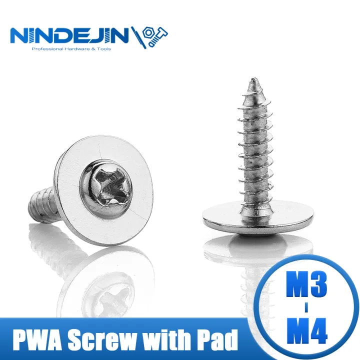 NINDEJIN PWA ข้ามรอบหัวเครื่องซักผ้าไขควงเหล็กคาร์บอนสกรู100Pcs M1.7 M2 M2.3 M2.6 M3 M4เหล็ก ...