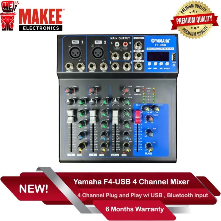 Yamaha F4-USB 4 Channel Mixer w Bluetooth , USB Input | Lazada PH