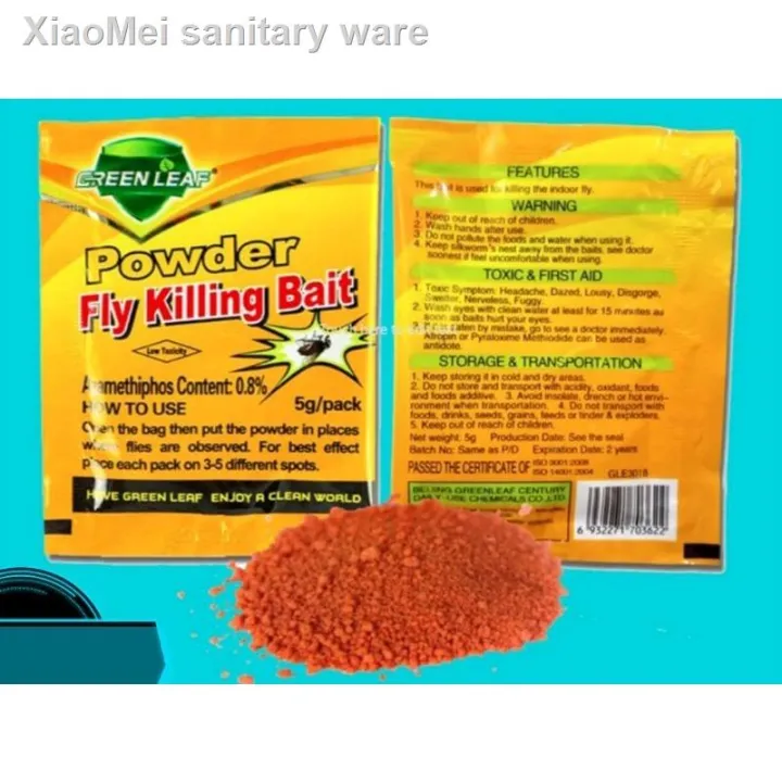 ๑♧(1pack) Green Leaf Powder Fly Killing Bait Powder Langaw Killer COD ...