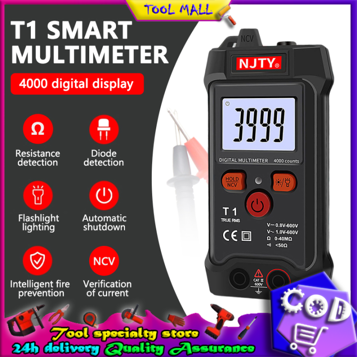 T1 LED lighting Digital Multimeter Tester with Buzzer High-precision ...