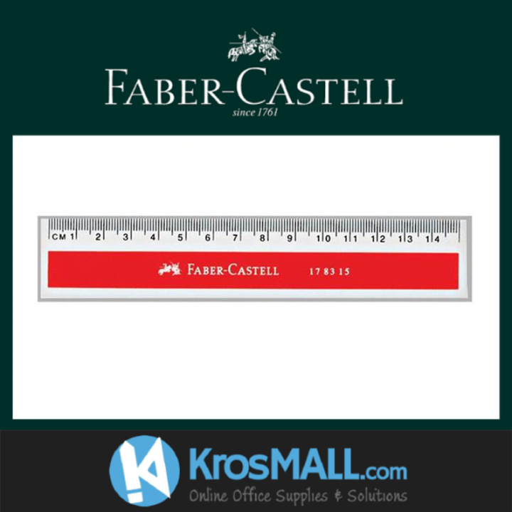 Faber Castell Plastic Ruler 15cm (178315) | Lazada