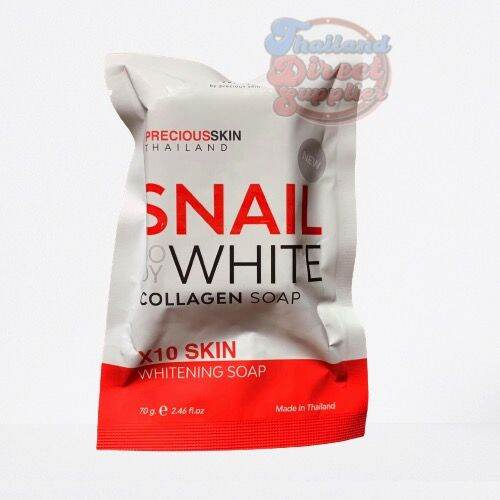Snail White Collagen Soap x10 Skin Whitening by Precious Skin Thailand ...