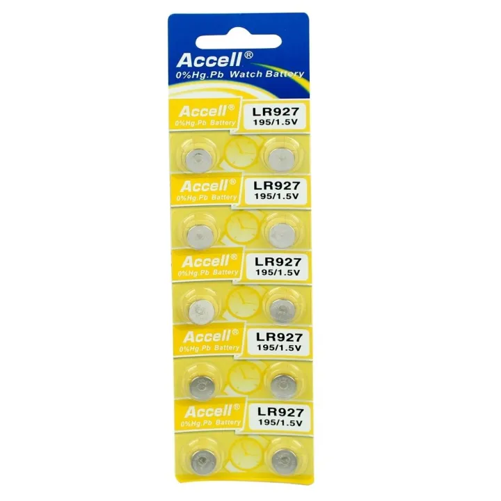 Telecorsa ถ่านกระดุม Accell LR927 1.5V แพ็ค 10 ก้อน รุ่น LR927-00b-Song ...