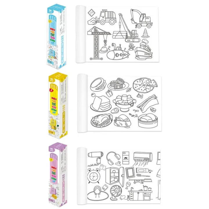Coloring Paper Roll Large Coloring Poster for Kids Continuous Coloring ...