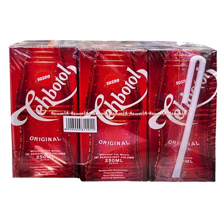 Tehbotol Sosro Original 250ml isi 6pcs Teh Botol Sosro Kotak Teh Siap ...