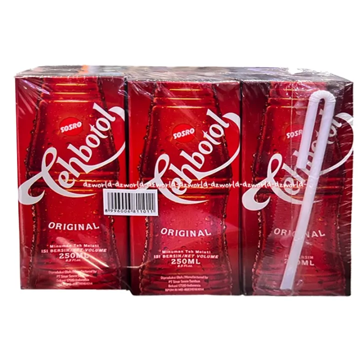 Tehbotol Sosro Original 250ml isi 6pcs Teh Botol Sosro Kotak Teh Siap ...