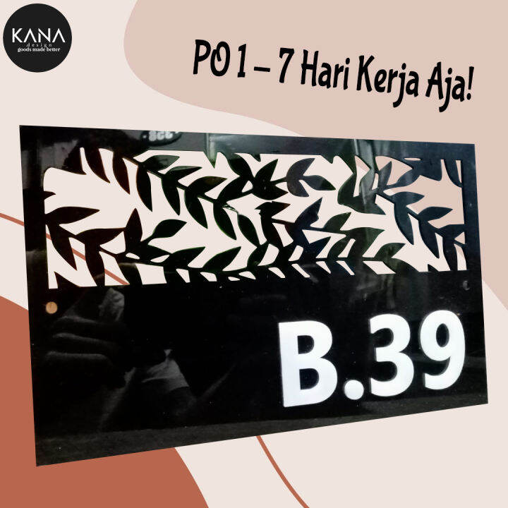 [ KANA design ] NOMOR RUMAH AKRILIK TIMBUL TIPE C | NOMER RUMAH AKRILIK ...