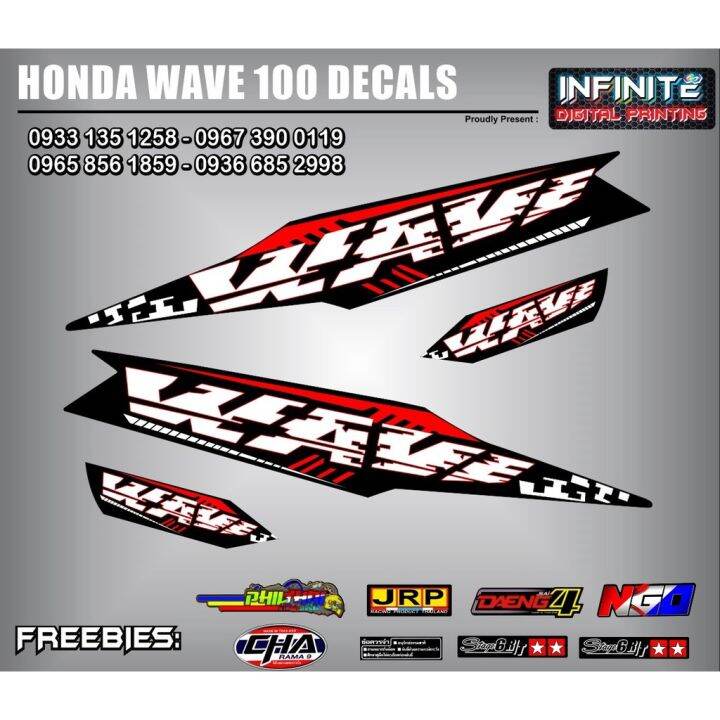 HONDA WAVE 100 Decals Limited Edition♒ | Lazada PH