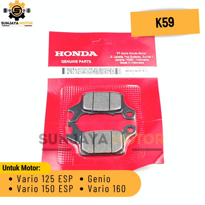 Dispad K59 Kampas Rem Depan Kualitas Original Honda Vario 125 ESP LED ...