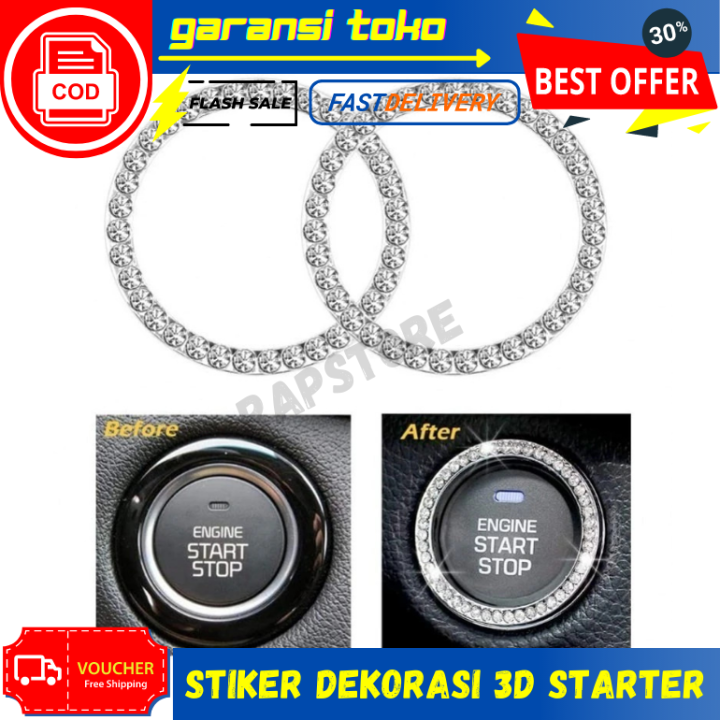 Stiker Dekorasi 3D Starter Mesin Mobil Car Ignition Decal - HT-04 ...