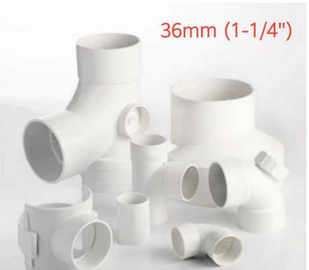 UPVC Hydroponic Irrigation Rain Water Basin Sink White Fittings (1-1/4 ...