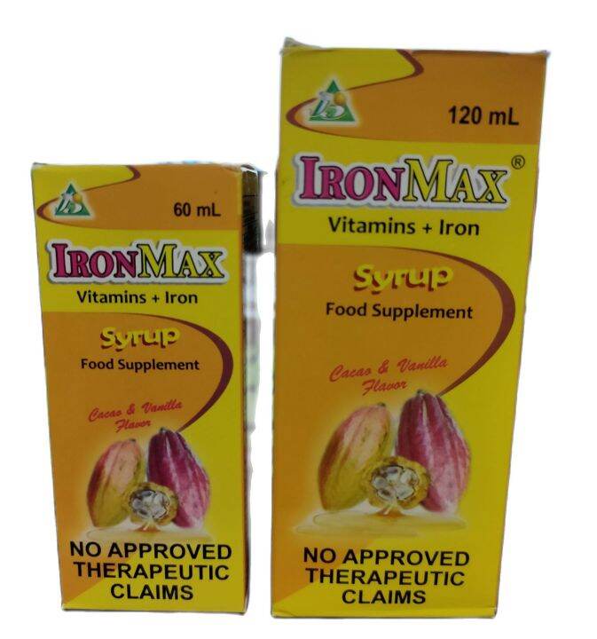 IRONMAX Vitamins + Iron Syrup Food Supplement 60 and 120ml (1bottle ...