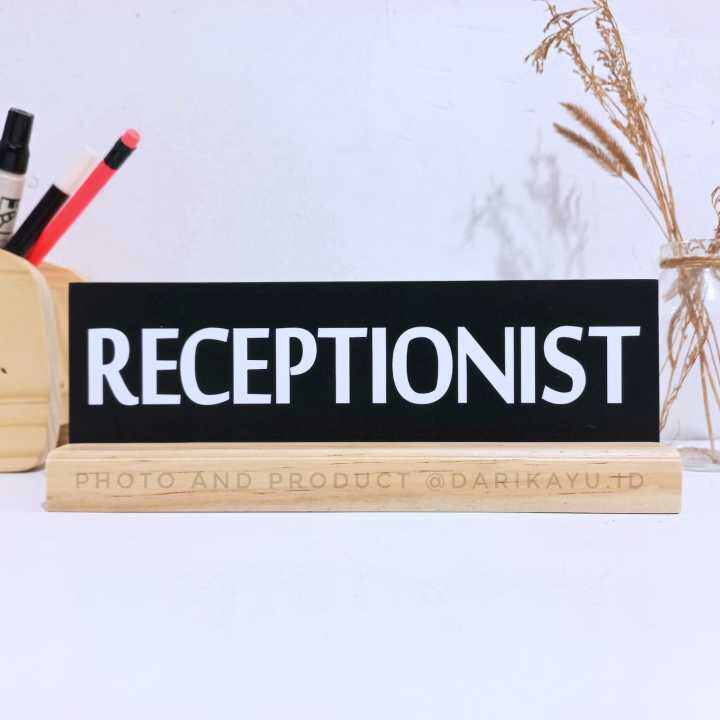 Papan Penanda Resepsionis/Receptionist Sign | Lazada Indonesia