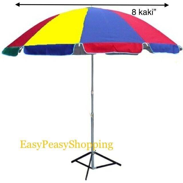 Full Set 7 ft Umbrella (2.1m) Round Night Market Round Umbrella Canopy ...