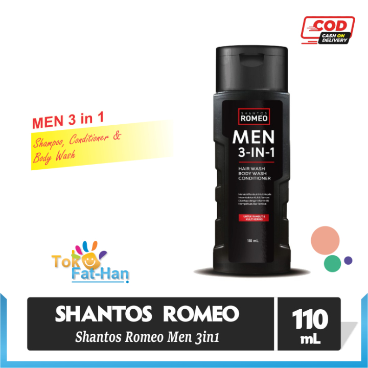Shantos Romeo Men 3in1 110ml (Shampoo, Conditioner & Body Wash) | Lazada Indonesia