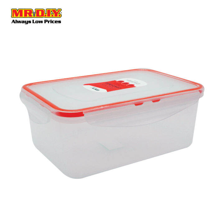 MR.DIY Premium Rectangular Airtight Food Container (1150ml) | Lazada
