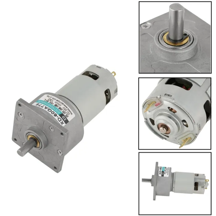 35W Mini DC Gear Motor Metal Speed Adjustable Large Torque Motor CW/CCW ...