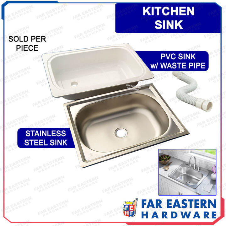 Kitchen Sink Stainless Steel | PVC Plastic | Lazada PH