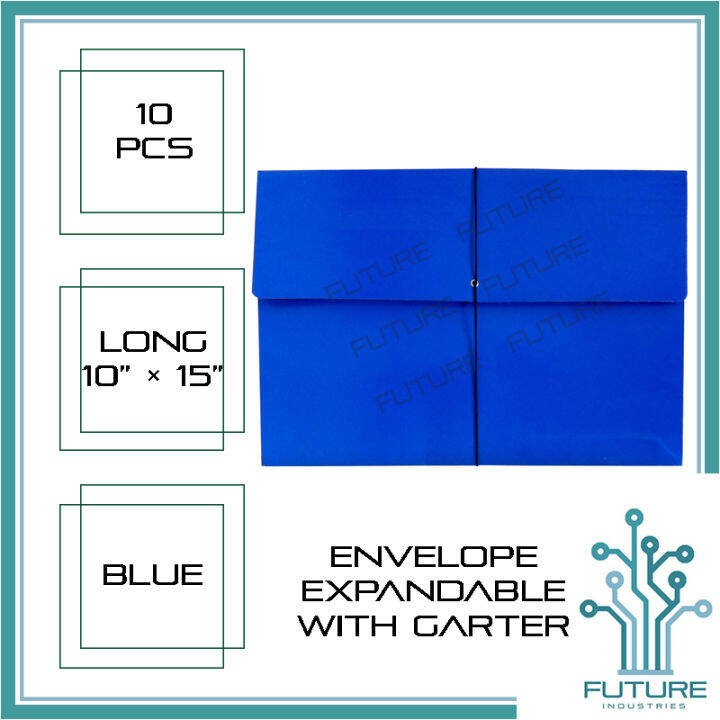 Envelope Expandable LONG (10 x 15 INCHES) Kraft Brown Blue Yellow Hot ...