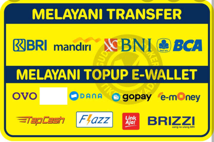 STIKER VINYL BERTULISKAN "MELAYANI TRANSFER & TOP UP" | Lazada Indonesia