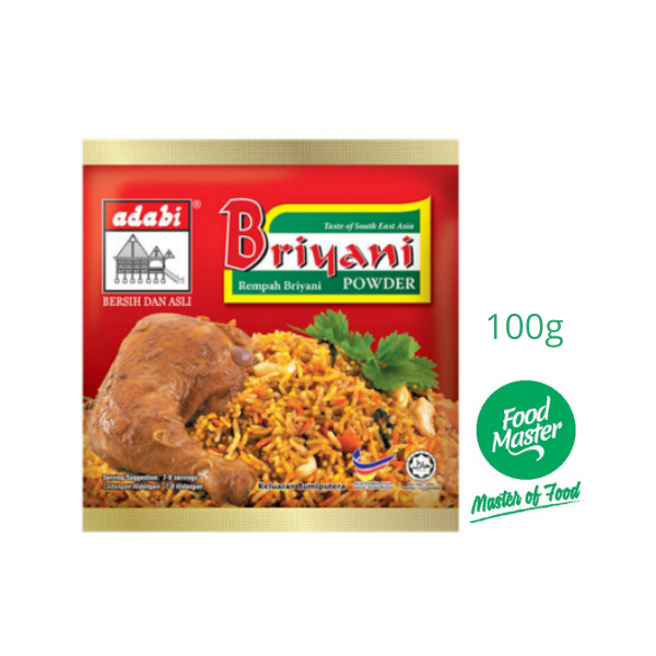 Adabi Rempah Briyani Powder @ 100g ( Free Fragile + Bubblewrap Packing ...