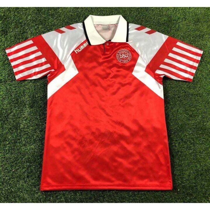 Ready Stock 1992 Euro Cup Retro jersey Denmark home retro soccer jersey ...