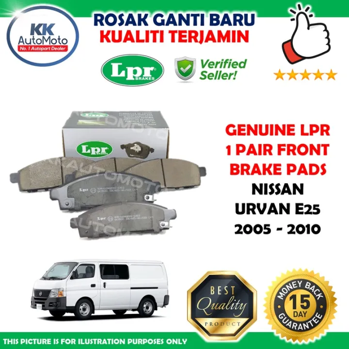 Nissan Urvan E25 2005 - 2010 - Genuine LPR Front Set Brake Pads Brek ...