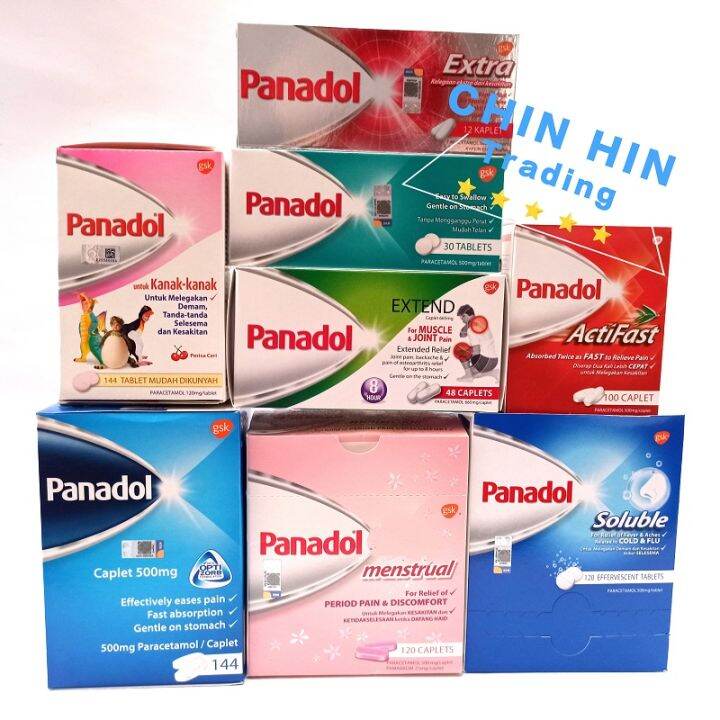 Panadol Regular / Optizorb / Actifas t/ Extend / Soluble / Extra ...