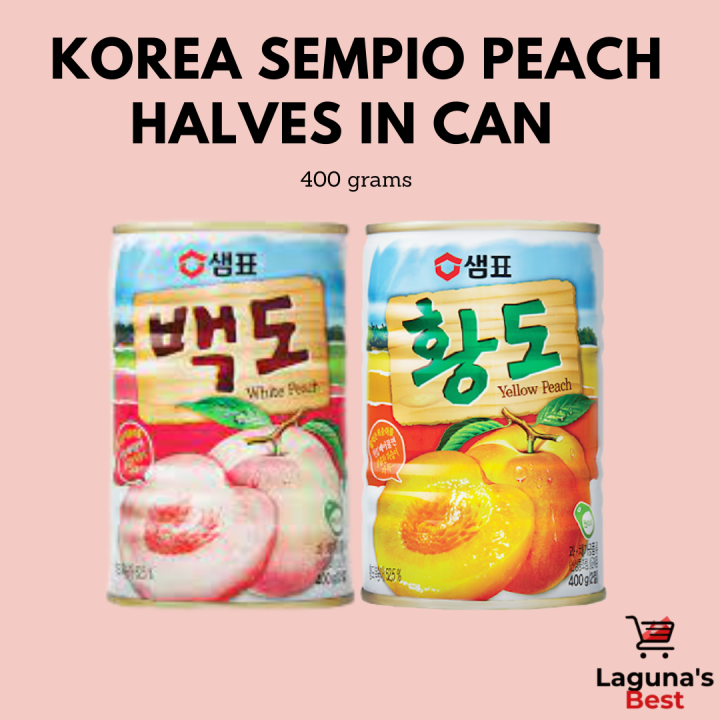 Korea Sempio Peach Halves in Can 400 grams | Lazada PH