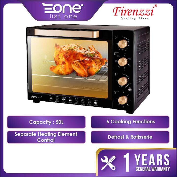 Firenzzi Italy 50L Electric Oven TO-3050 w Independent Upper & Lower ...