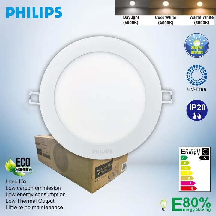 𝐏𝐇𝐈𝐋𝐈𝐏𝐒 LED Round Downlight LED Ceiling Light 4 inches/3.5W 5 inches/6W ...