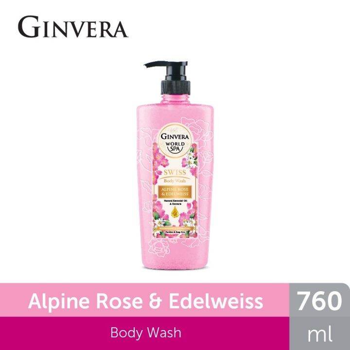 Ginvera World Spa Swiss Body Wash Alpine Rose & Edelweiss 760ML | Lazada