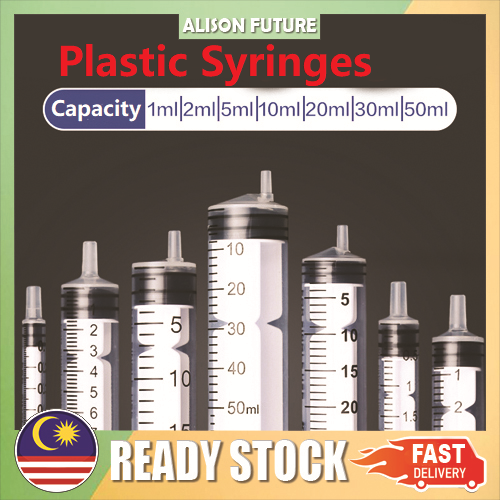 Disposable Plastic Needle Syringes Experimental Consumables 1/2/5/10/20 ...