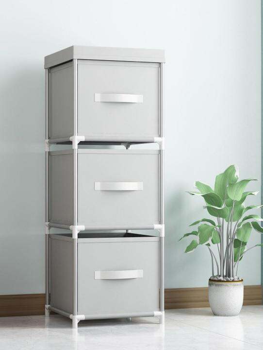 GCS ชั้นวางของ ชั้นใส่ของ 1 บล๊อค 3 ช่อง DIY - สีเทา N-1 | Lazada.co.th